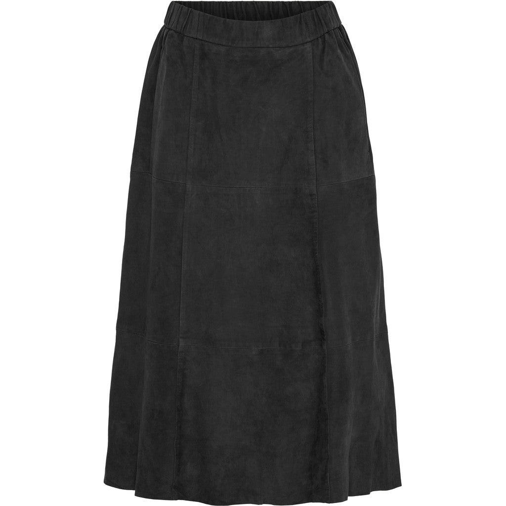 Midi A-shape nederdel i ruskind